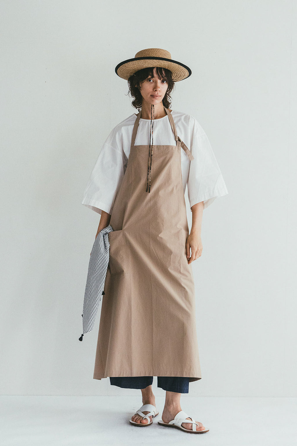 Heavy Cotton Sturdy Unisex Apron with Pocket - Beige